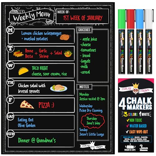 Best Kitchen Menu Boards to Organize Weekly Meals and Grocery Lists ...