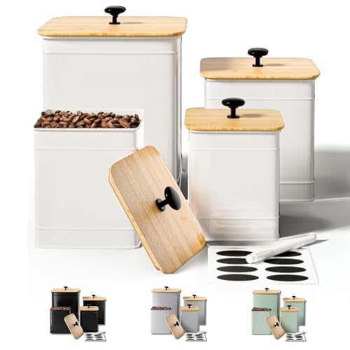 Kitchen Canister Set of 4: Elevate Your Pantry Organization ...